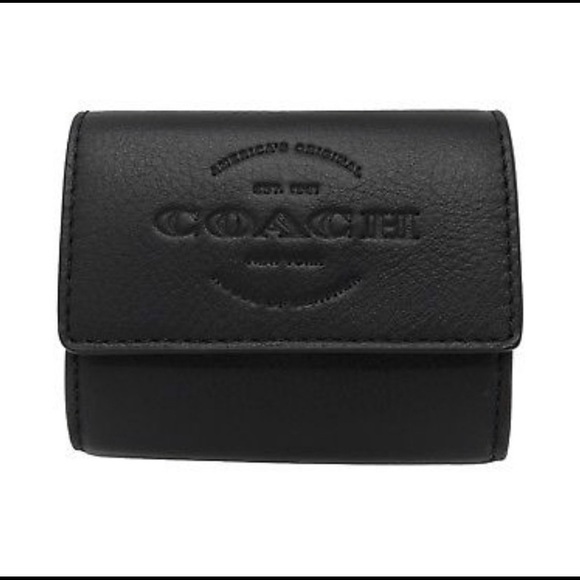 Coach | Bags | Coach Mens Leather Wallet Coin Case Black | Poshmark